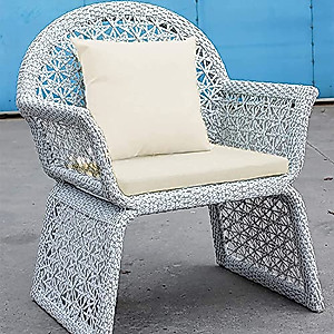 Uheng 4 Pack Patio Outdoor Chair Cushions with Ties, Seat Pads Mat, Waterproof Removable Cover, Comfort Memory Foam Nonslip for Garden Deck Picnic Beach Pool -18" X 18"(Beige)