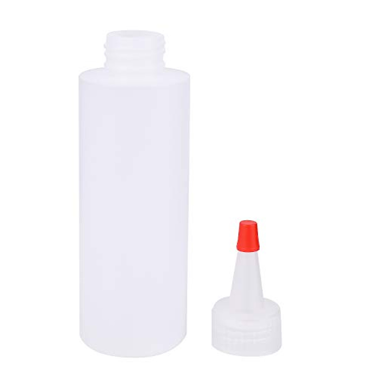 Bekith 30 Pack Small Plastic Squeeze Condiment Bottles with Red Tip Cap, 4 Ounce Squirt Bottle For Ketchup, BBQ, Sauces, Syrup, Condiments, Dressings, Arts and Crafts