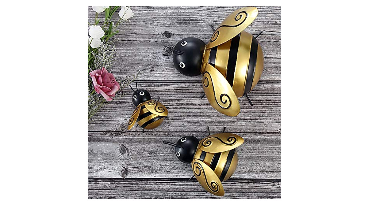 Bumble Bee Wall Art - Metal Wall Sculptures for Indoor & Outdoor Decor
