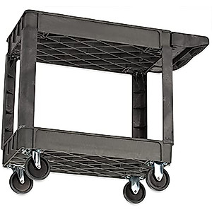 Carlisle FoodService Products UC401823 Bin Top Utility / Service Cart, 500 Pound Capacity, 40" x 17" x 33 Inch (L x W x H), Gray