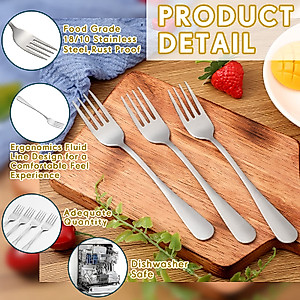 Dinner Forks Set 7.1 Inch Stainless Steel Forks Flatware Cutlery Forks Silverware for Home Kitchen Restaurant Hotel Eating Silverware Utensils, Silver, Dishwasher Safe (60 Pcs)