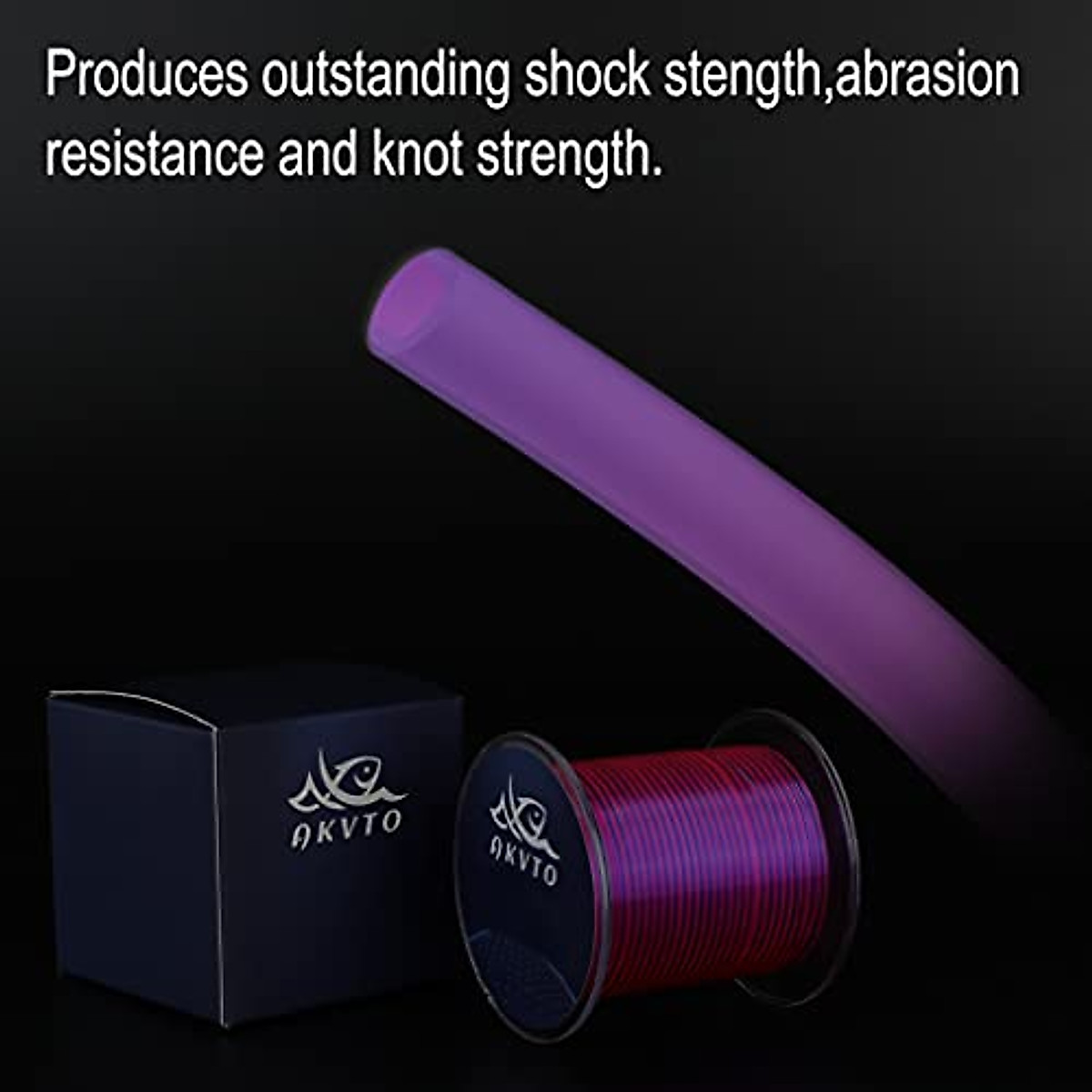 AKvto Premium Color Monofilament Fishing Line - Strong Abrasion Resistant Fishing Line, 30lb Catfish Line, Nylon Material Fish Wire - 300 Yards Tested for Freshwater and Saltwater Fishing