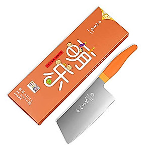 SHI BA ZI ZUO Carving Knife Set of 3 Piece Meat Cleaver Santoku Knife Paring Knife Cutting Meat Vegetable Fruit