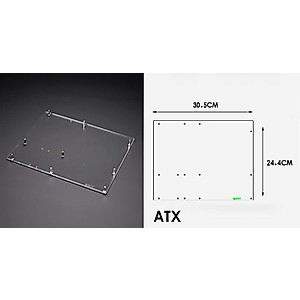 ATX Computer Open Air Case Bracket Acrylic DIY Bare PC Frame for ATX motherbar Support Graphics Card Transparent