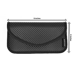 AIMQWEST Faraday Shield - 8"x4" Carbon Fiber Phone Case for EMP, RFID, & Signal Blocking - Ultimate Privacy & Security