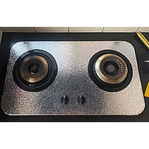 Feisoon 15.7"x78.7" Silver Kitchen Backsplash Contact Paper Silver Peel and Stick Wallpaper Kitchen Waterproof Contact Paper Self Adhesive Aluminum Foil Wallpaper for Countertop Drawer Shelf Liner