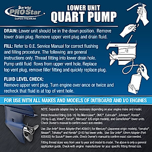 STAR BRITE PROStar Super Premium Lower Unit Quart Pump with 3/8" Fitting - Compatible with Mercruiser, OMC, Evinrude, Johnson & More (027400)