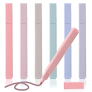 6Pack Bible Aesthetic Highlighters Assorted Colors With Bookmarks, Bible Highlighters and Pens No Bleed, Cute Pastel Highlighter for Journal School Office Supplies