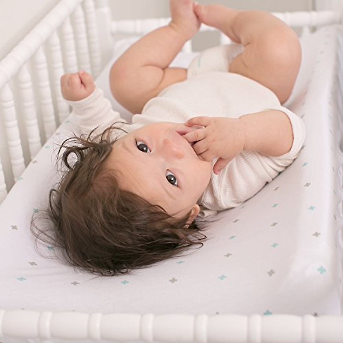 Baby Changing Pad Covers - 2 Pack - for Boys Girls Neutral - Soft Jersey Knit Cotton (Blue/Grey) Baby Changing Table Cover by Ziggy Baby