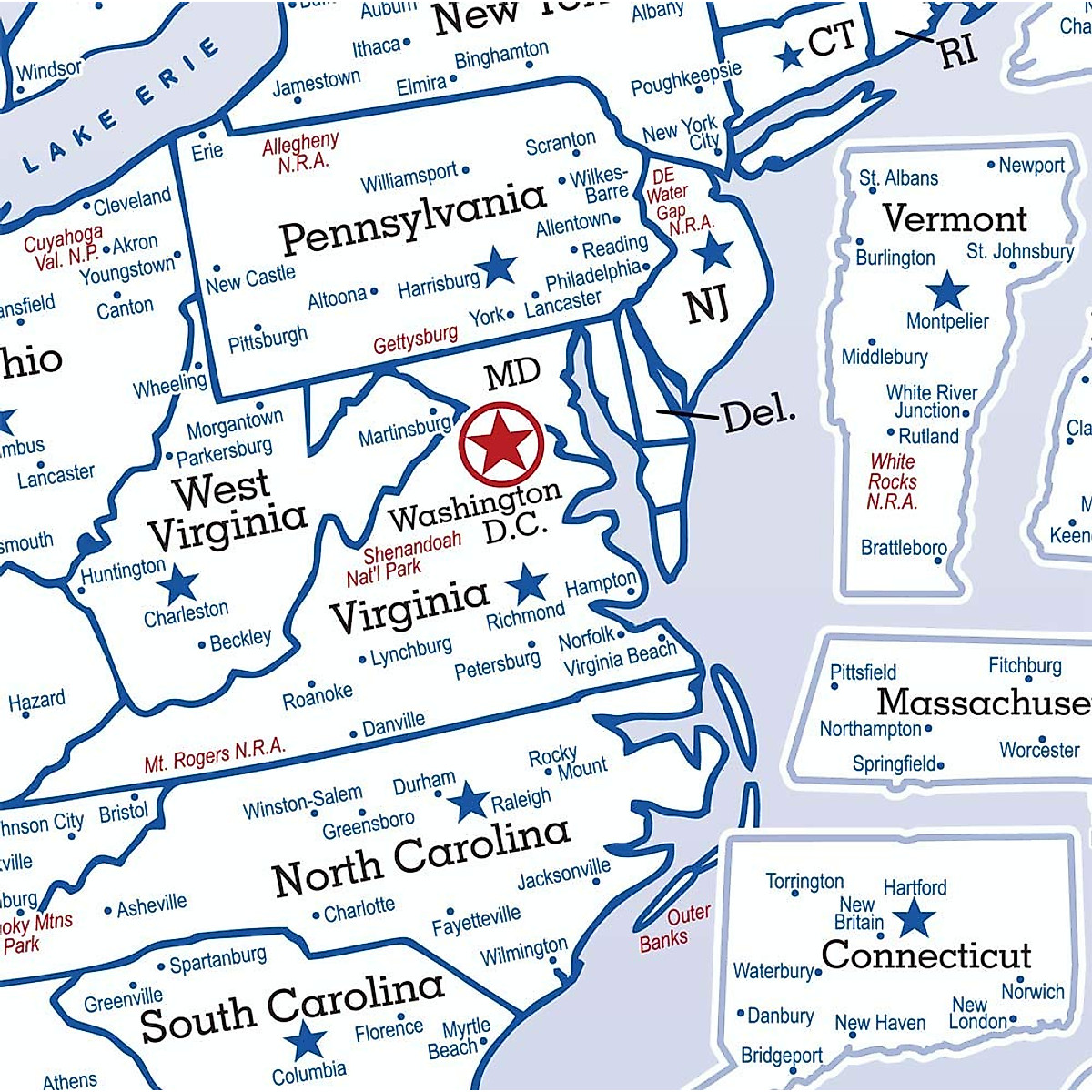 State Map Magnet Collector's Metal Display Board (Board Only), Made in U.S.A.