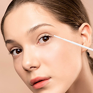 Dming 200 Pieces Disposable Micro Brush Applicator Microswabs for Eyelash Extension Removing Tools, Mini Cotton Swab Brushes for Makeup and Personal Care (White)