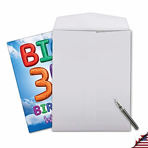 NobleWorks - Large 35th Happy Birthday Card (8.5 x 11 Inch) - Funny 35 Year Milestone Bday Congrats, Jumbo Group Card from All of Us (Not 3D or Raised) - Inflated Messages 35 J9398MBG-US