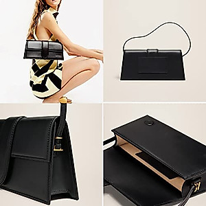 Shoulder Bags for Women, Square Hobo Tote Handbag Mini Clutch Purse Small Shoulder bag Cross Body Purse Handbag black