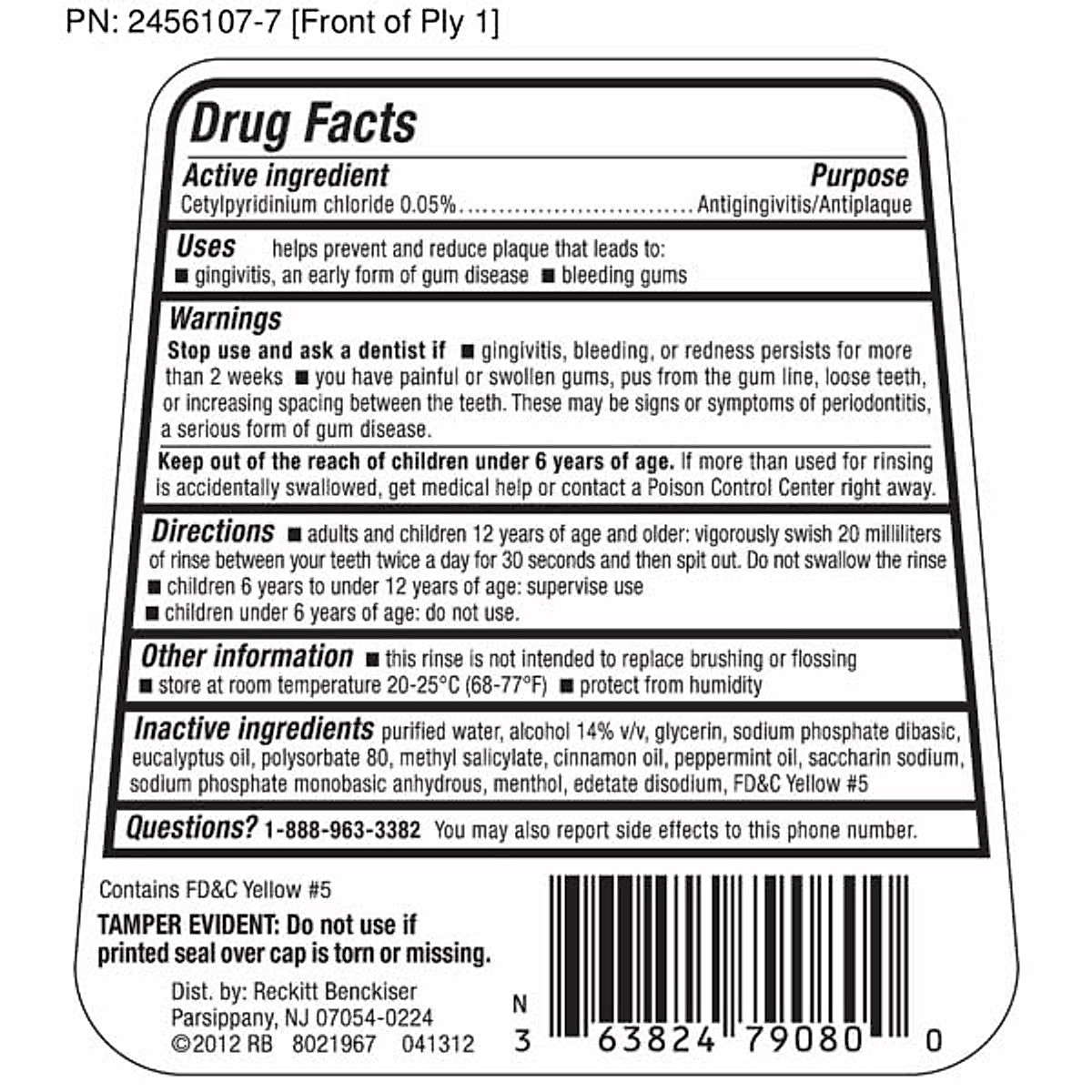 Cepacol Antibacterial Mouthwash, Gold, 48oz (2X24oz)