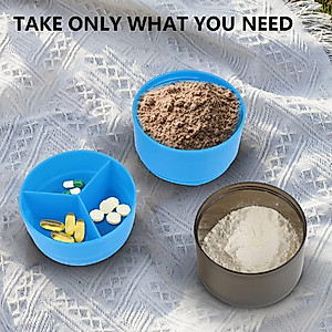 Protein Shaker Bottle for Protein Mixes, 17 OZ, Leak Proof ● Easy Clean Up ● BPA Free, Tasteless, Safe Material ● No Blending Ball or Whisk Needed ● Blender Shaker Bottle ● Gym shaker bottle (Blue)