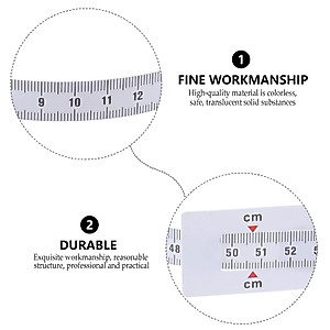 TEHAUX Head Circumference Measuring Tape, Measure Rulers for Pediatrics, Plastic, Reusable, Non- Stretchable with End Insert (6Pcs 22inch）