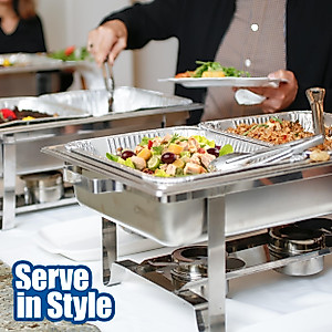 EHOMEA2Z Aluminum Pans Disposable Half Size (10 Pack) 9x13,Prepping, Roasting, Food, Storing, Heating, Cooking, Chafers, Catering, Crawfish Trays