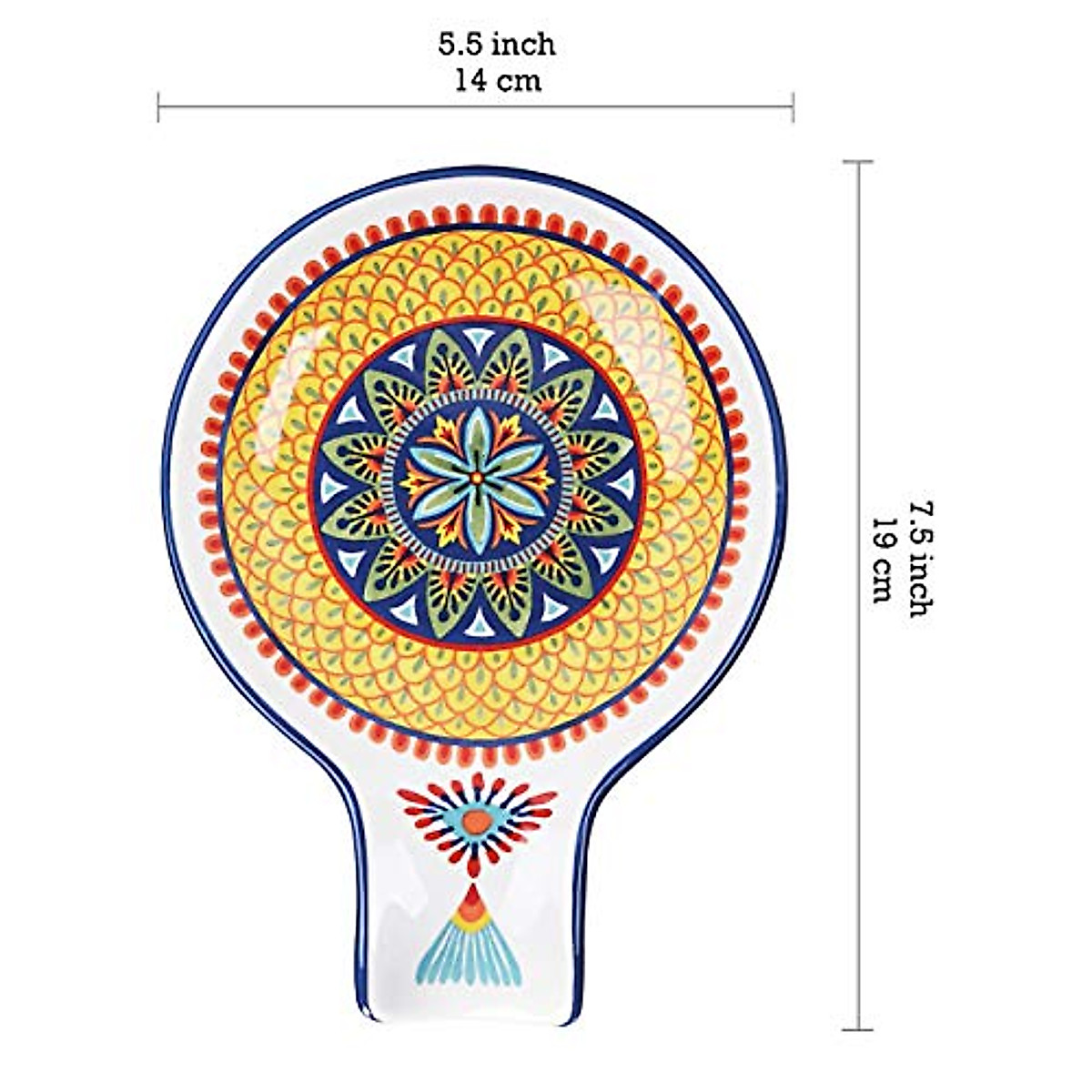 Bico Havana Ceramic Spoon Rest for Stove Top, Kitchen Counter, House Warming Gift, Dishwasher Safe