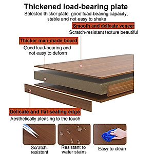 Modern Home Office Desk with Storage Shelf, Writing Desk Table Study Desk Workstation with Hutch and Bookshelf,Computer Desk PC Laptop Desk with Shelves(120x45x163cm(47x18x64), White)