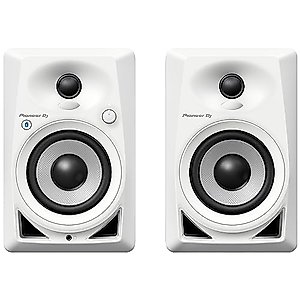Pioneer DJ DM-40BT Desktop Monitor System with Bluetooth Functionality, 4-Inch (Pair, White)