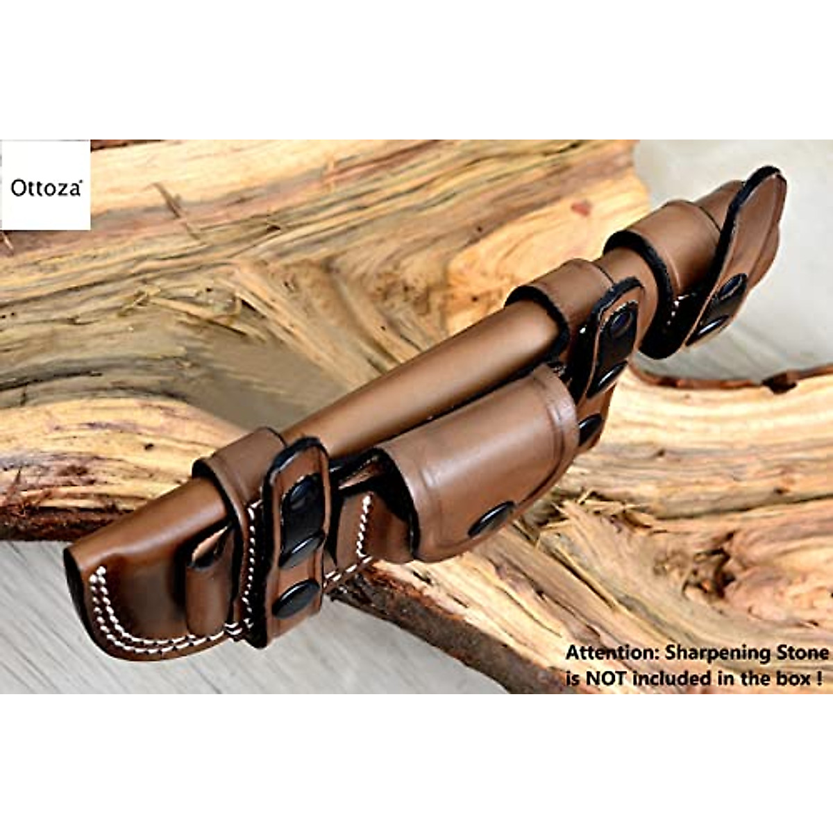 Ottoza Handmade Leather Knife Sheath RIGHT HAND Tracker Knife Sheath - Bushcraft Knife Sheath - Hunting Knife Sheath - Survival Knife Sheath Horizontal Carry Dark Brown TOP GRAIN LEATHER No:37