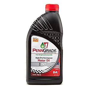 PENN GRADE 1, 71156, Monograde High Performance Oil SAE 50, 1 Quart (12 Pack)
