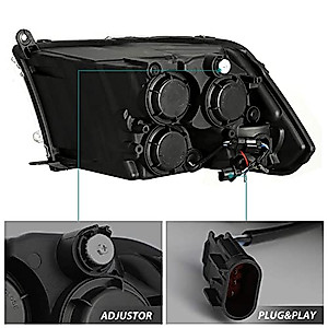 ModifyStreet Black For 09-18 Ram 1500/10-18 Ram 2500/3500 Headlights Replacement Kit( Not Fit with Stock projector Headlights