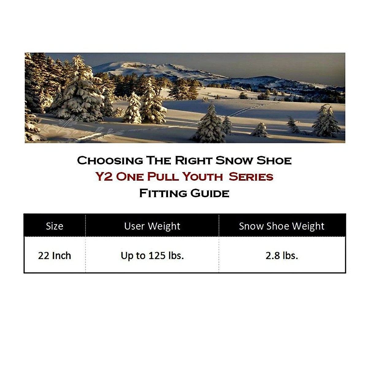 Redfeather 22" Y2 One Pull Youth Series Snowshoes, 1500