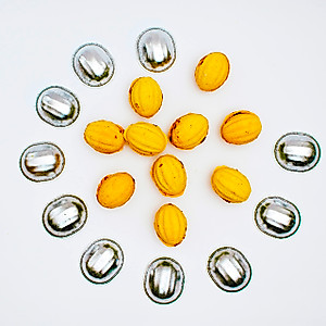 BIOL Lot 60 Oreshki Mold Oven Cookies Maker Oreshnitsa - Cookie Mold Oreshek Cake - Nut Cookie Shaped Molds - Mini Metal Mold Form Nuts for Sweet Russian Nuts Oreshki Molding for Baking