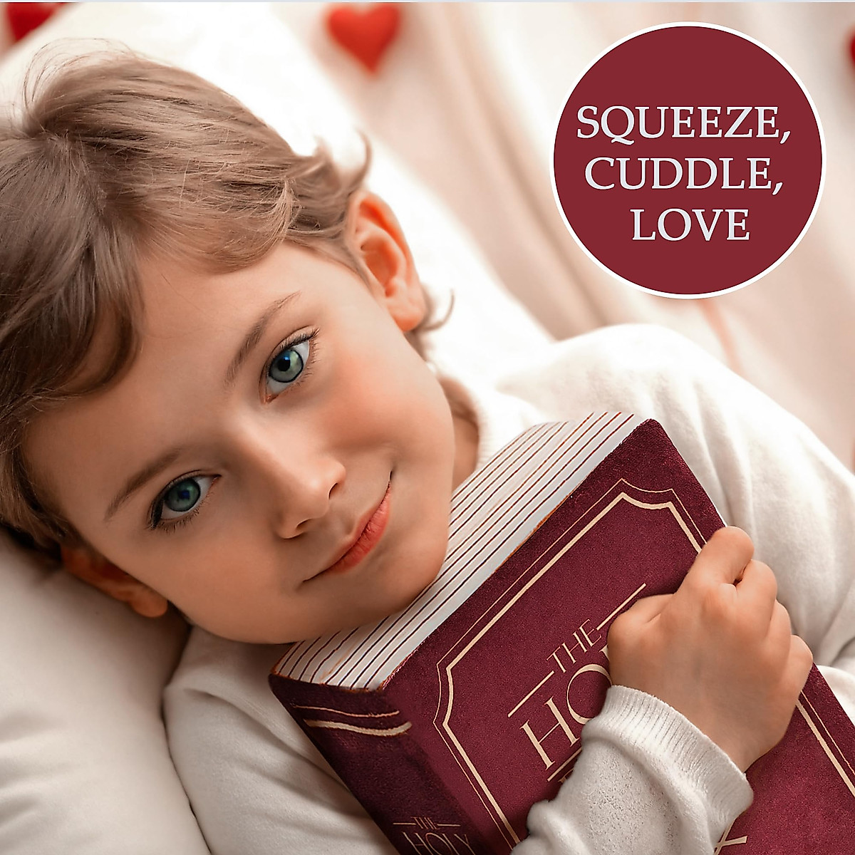 CasaVista Holy Bible Pillow Book Plush That Opens - Bible Verse Pillow Soft Plushies - Book Pillow Bible Gifts for Mom - Bible Toys for Kids - Bibletoys, Christian Gifts for Kids Children Women