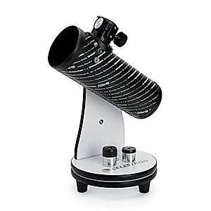 Celestron – 76mm Classic FirstScope – Compact and Portable Tabletop Dobsonian Telescope – Ideal Telescope for Beginners – Features Notable Astronomers and Scientists – BONUS Astronomy Software Package