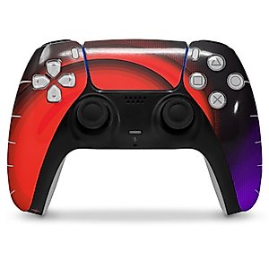 WraptorSkinz Skin Wrap compatible with Sony PS5 DualSense Controller Alecias Swirl 01 Red (CONTROLLER NOT INCLUDED)