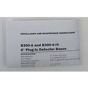 Notifier B300-6-IV - 6" Base Low-Profile Standard Flanged - Ivory