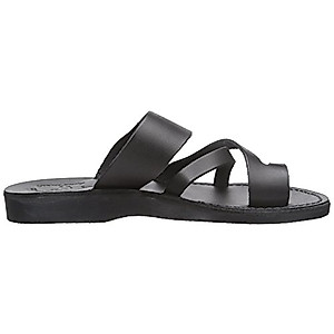 The Good Shepherd - Leather Toe Loop Sandal - Black