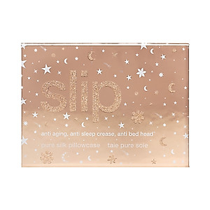 Slip Silk Love Me I'm Delicate Gift Set in Rose Gold - Includes One Queen Size 100% Pure 22 Momme Mulberry Silk Pillowcase and Wash Bag - Hypoallergenic Pillowcases for Hair and Skin Health