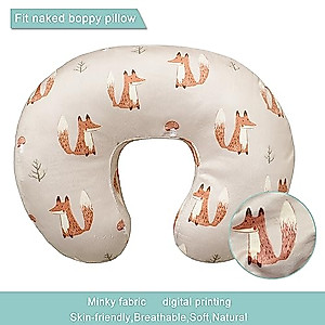 OWLOWLA Nursing Pillow Cover,Minky Breastfeeding Pillow Cover Fits Original Nursing Pillow Baby Boy Girl(Fox)