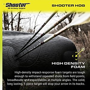 Field Logic-Shooter 3D Archery Hog Target, Black, One Size