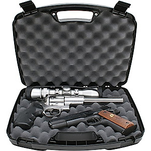 MTM 809-40 Double Pistol Handgun Case Up to 8.5" Revolver Barrel, Black