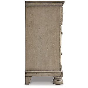 Signature Design by Ashley Lettner Traditional 6 Drawer Youth Dresser with Dovetail Construction, Light Gray