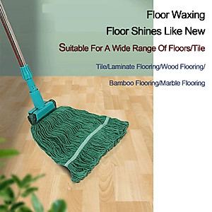 Commercial Mop Head Replacement,Black Cotton Looped End String, Wet Industrial Cleaning Vintage Mop Head Replacements Refill, Machine Washable - Ideal Refill for Commercial Grade Mops(Pack of 3)