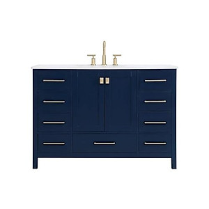 Elegant Kitchen and Bath 48 inch Single Bathroom Vanity Cabinet - Blue