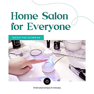 Beetles Gel Nail Kit Easy Nail Extension Set 5 In 1 Nail Glue Gel Base Coat with Pre shaped Long Coffin Soft Gel Nail Tips and Led Nail Lamp Acrylic Nail Clipper for Nail Art Diy Home Manicure