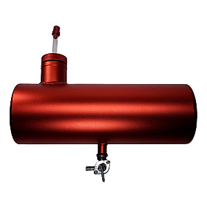 JMCHstore Aluminum Mini bike Gas Fuel Tank Cylinder 4x11'' for Coleman Baja Montser Mega moto Predator Hemi non 212 Engine, Massimo Axis RealTree Motovox Mototec Dirt Gas Bike, Go Kart Parts (Red)