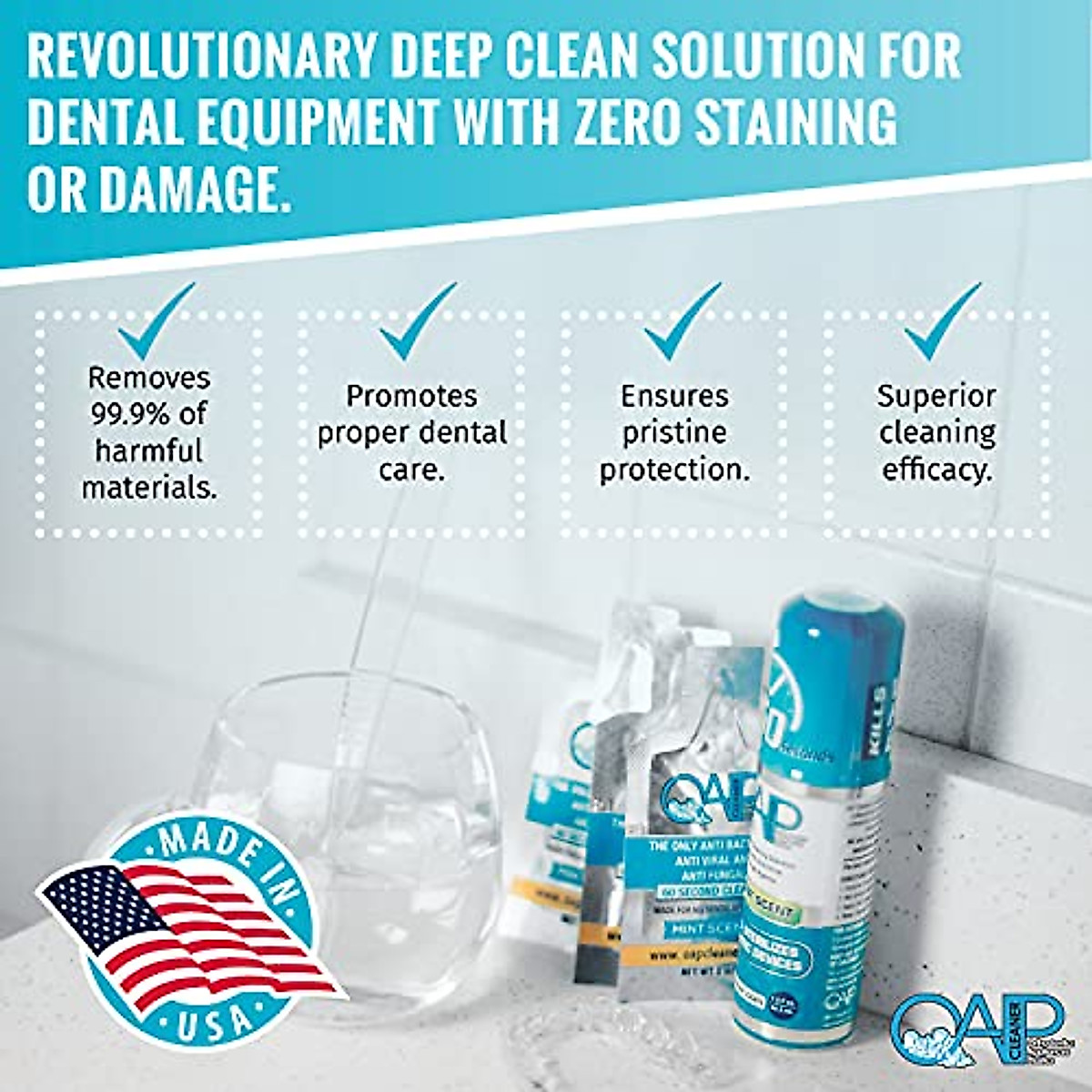 Foam Retainer Cleaner, Aligner, Invisalign, Denture, and Mouth Guard Cleaner | Orthodontic 60 Seconds Cleanser by OAP Cleaner | Paraben, Sulfate and Triclosan Free | 44.3 mL Bottle