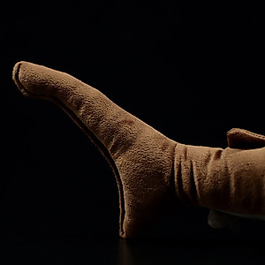 Megamouth Shark Plush Stuffed Sea Animal, 18.89 Inch Dark Grey Simulation Megamouth Shark Plush Stuffed Toy Simulate Real Shark Animal Plush Toy, Gift Pillow for Boys and Girls, Decorate Room