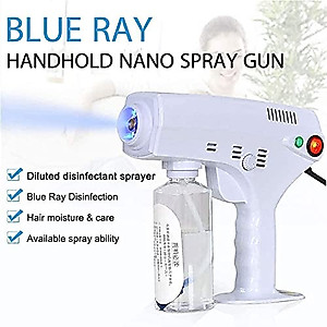 EMENG Disinfecting Spray Gun Sanitizer Atomizer Portable, Nano Blue Light Steam Sterilizing Spray Gun for Lawn and Beach Herbicides in Garden and Hair Care