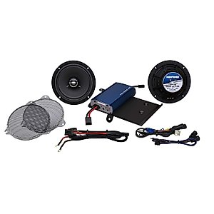 Hogtunes G4 SG KIT-RM with 225 Watts RMS Amplifier & 6.5" Front Speakers (2 Pack), Fits 2014-2024 Harley-Davidson Motorcycles