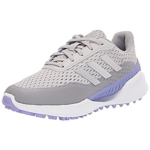 adidas Women's Summervent Spikeless Golf Shoes, Grey Two/Silver Metallic/Light Purple, 9.5