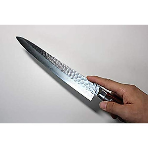 SAKAI TAKAYUKI hammered Damascus 17 Layer VG10 Sujihiki slicer knife 240mm
