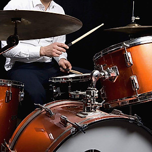 Drum Sticks 5A 1 Pair Nylon Drumsticks 1 Pair Non-Slip Maple Wood with a Velvet Drawstring Bag(Black)